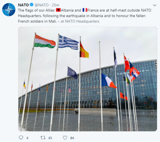 NATO ulë në gjysmë-shtizë flamujt e Shqipërisë dhe Francës – Ekonomia ...